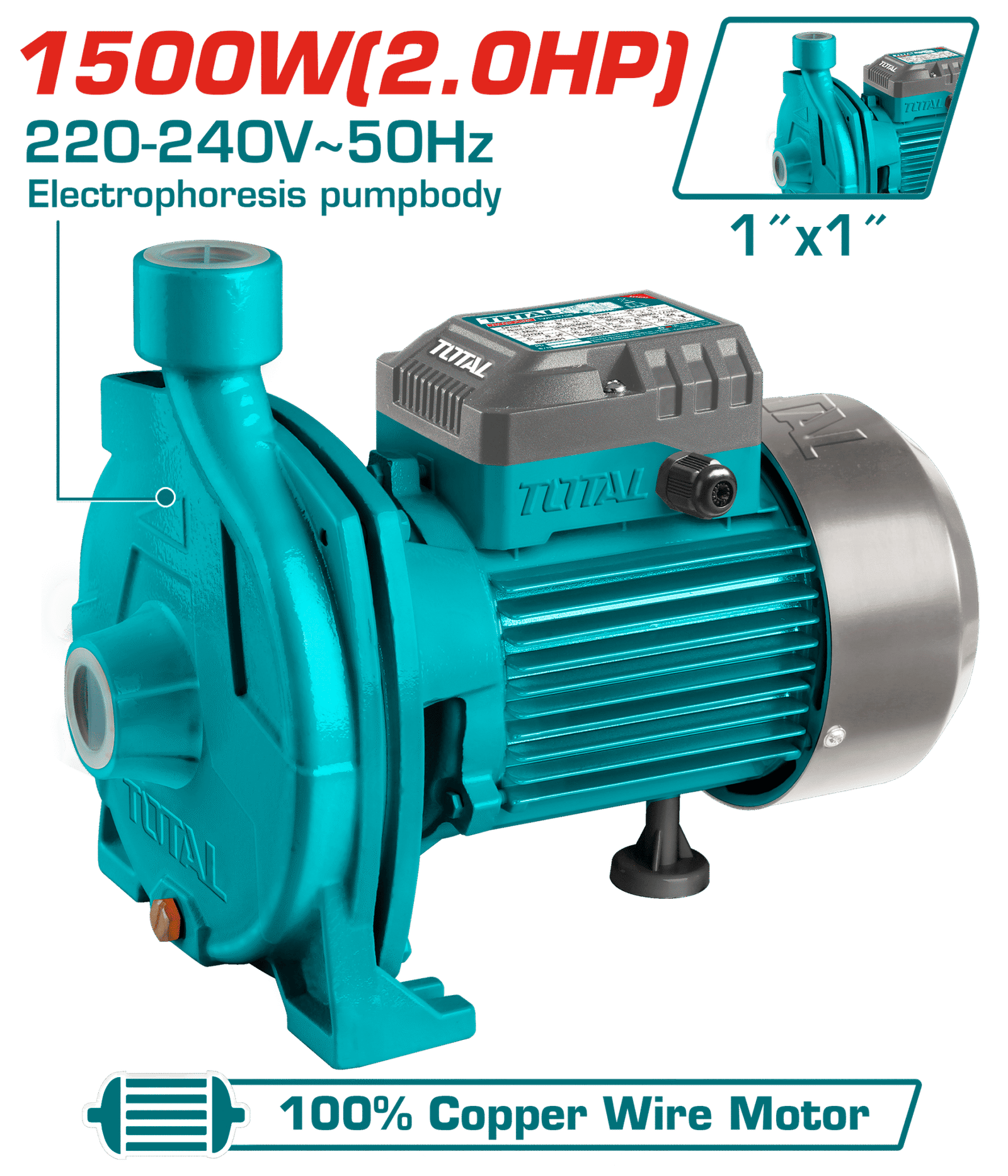 TOTAL CENTRIFUGAL PUMP 1500W 2HP (TWP215006) – Bin Ahmad Hardware ...